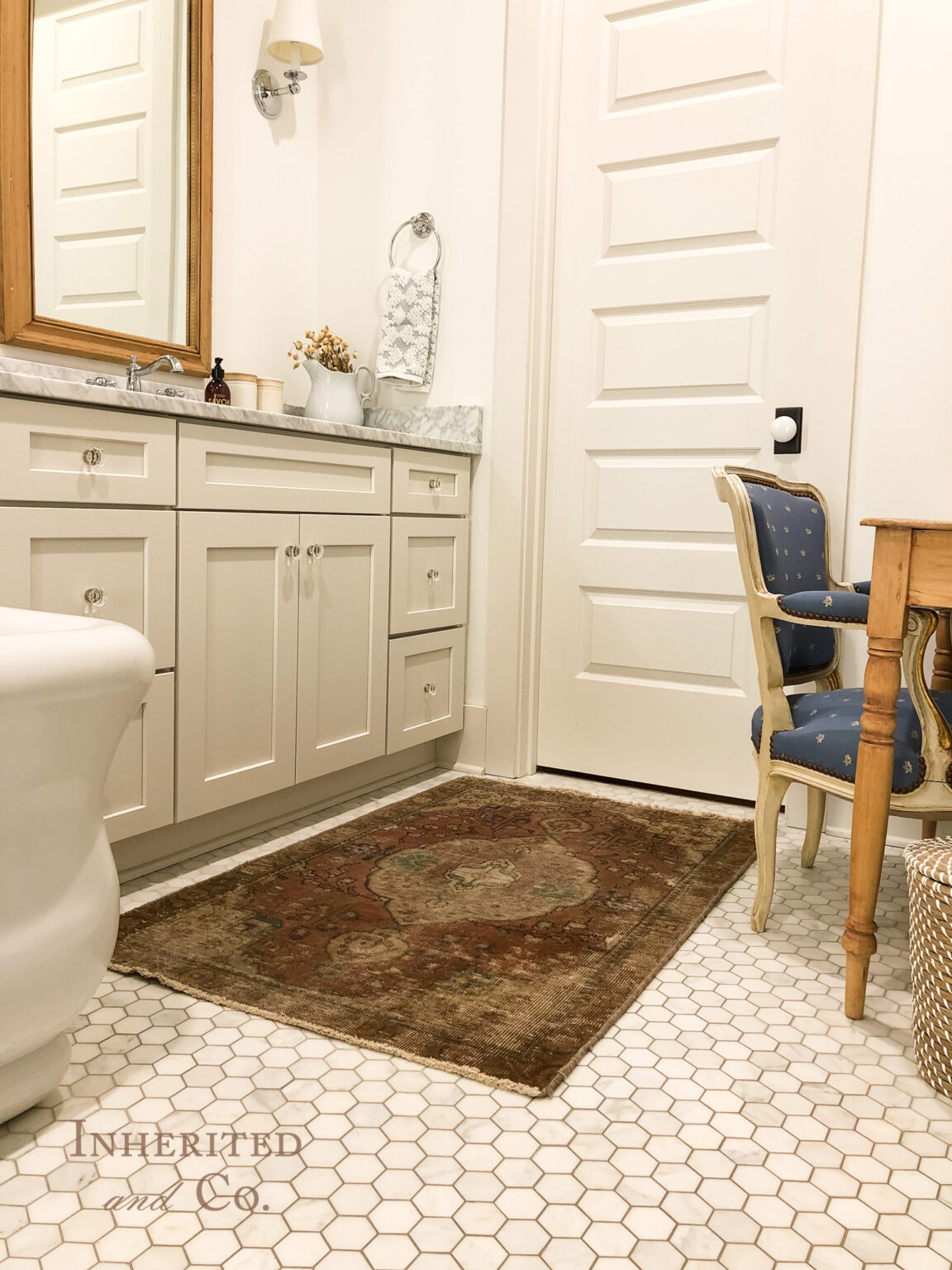 One Rug, Two Ways -- Antique Persian Rug Hack | Inherited and Co.