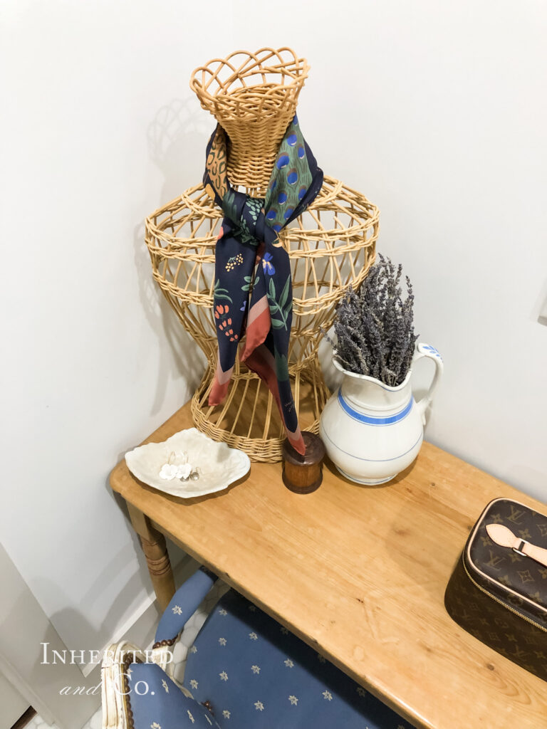 Two Modern Uses For A Vintage Wicker Mannequin | Inherited and Co.