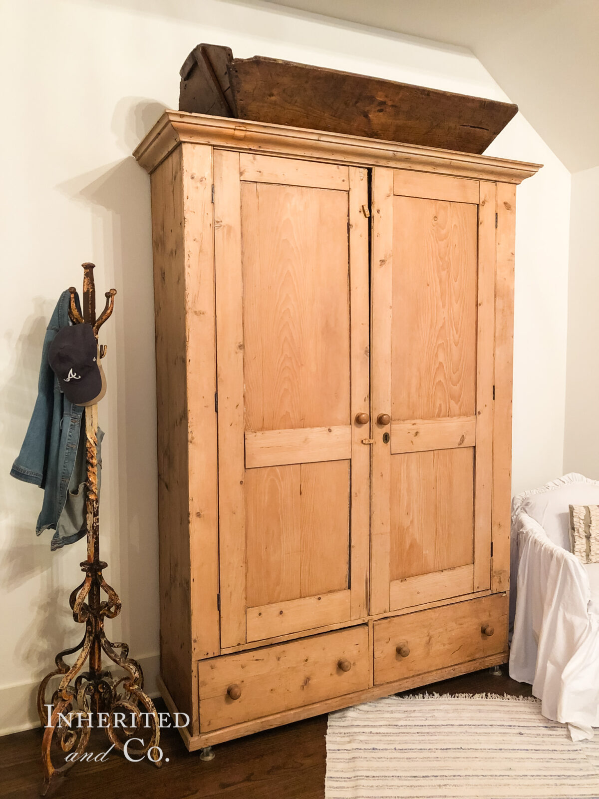 A Look Inside of My Antique English Pine Armoire | Inherited and Co.